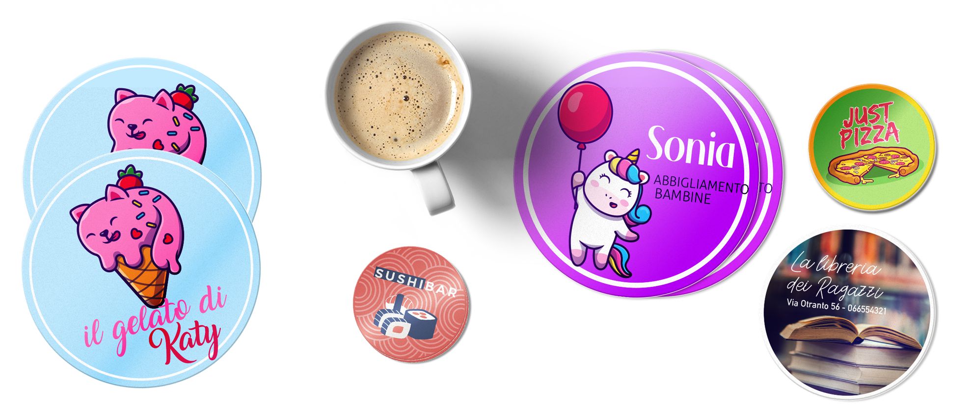 Impression sticker rond personnalisé | sprint24.fr